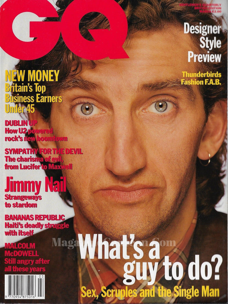 GQ Magazine March 1992 - Jimmy Nail – magazine canteen