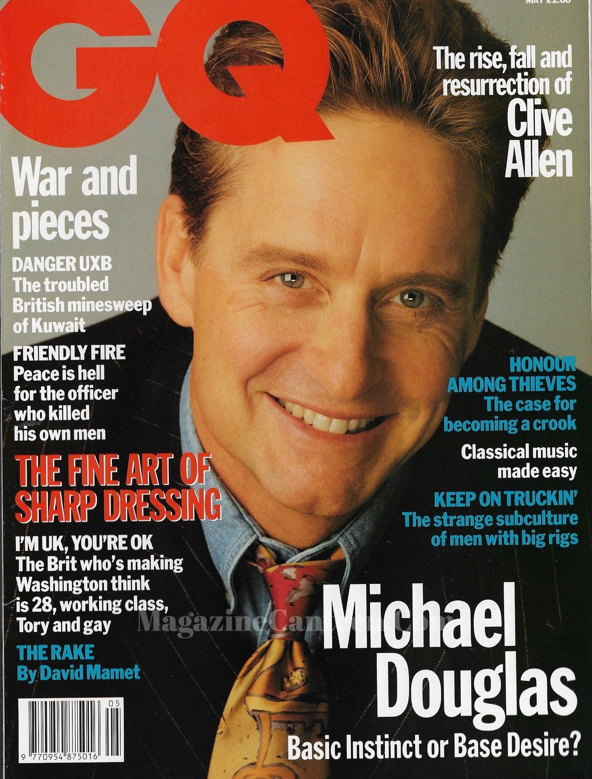 GQ Magazine May 1992 - Michael Douglas – magazine canteen