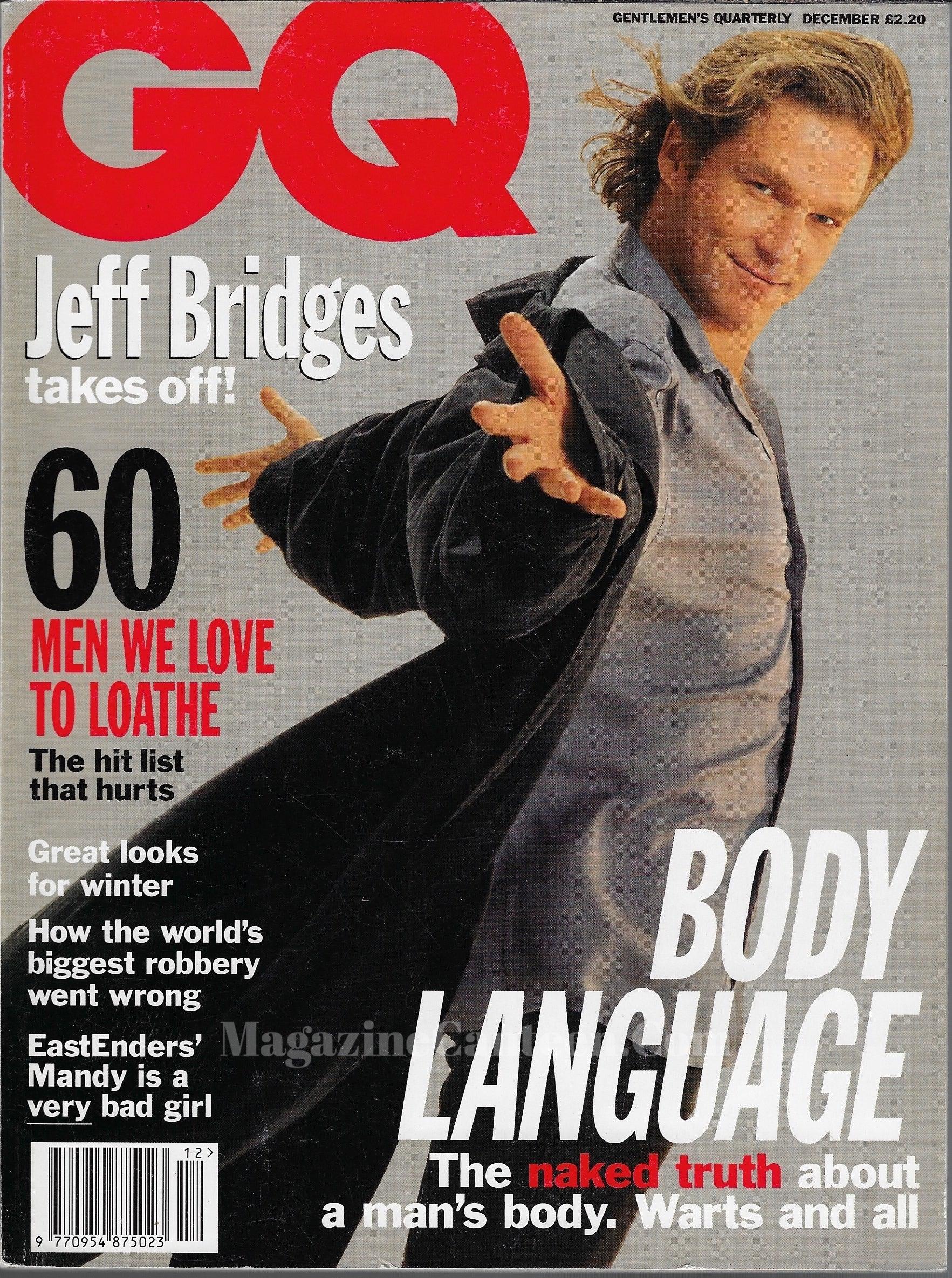 GQ Magazine December 1993 - Jeff Bridges – magazine canteen