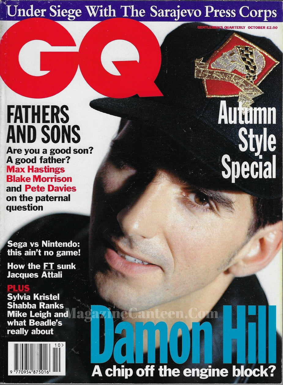 GQ Magazine October 1993 - Damon Hill – magazine canteen