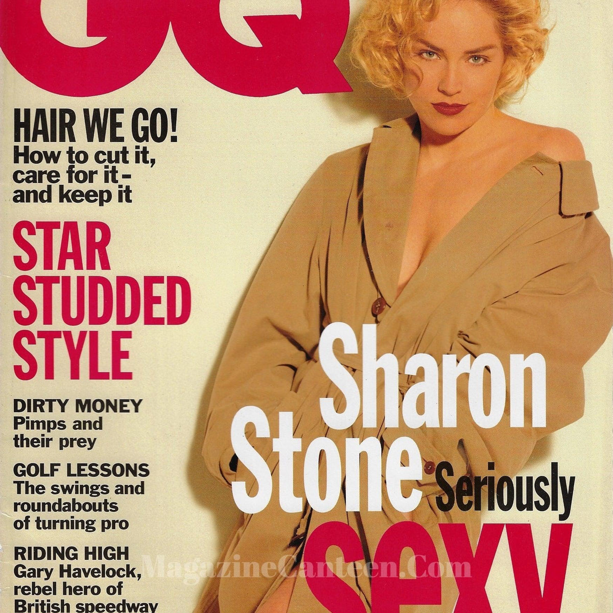 GQ Magazine August 1993 - Sharon Stone – magazine canteen