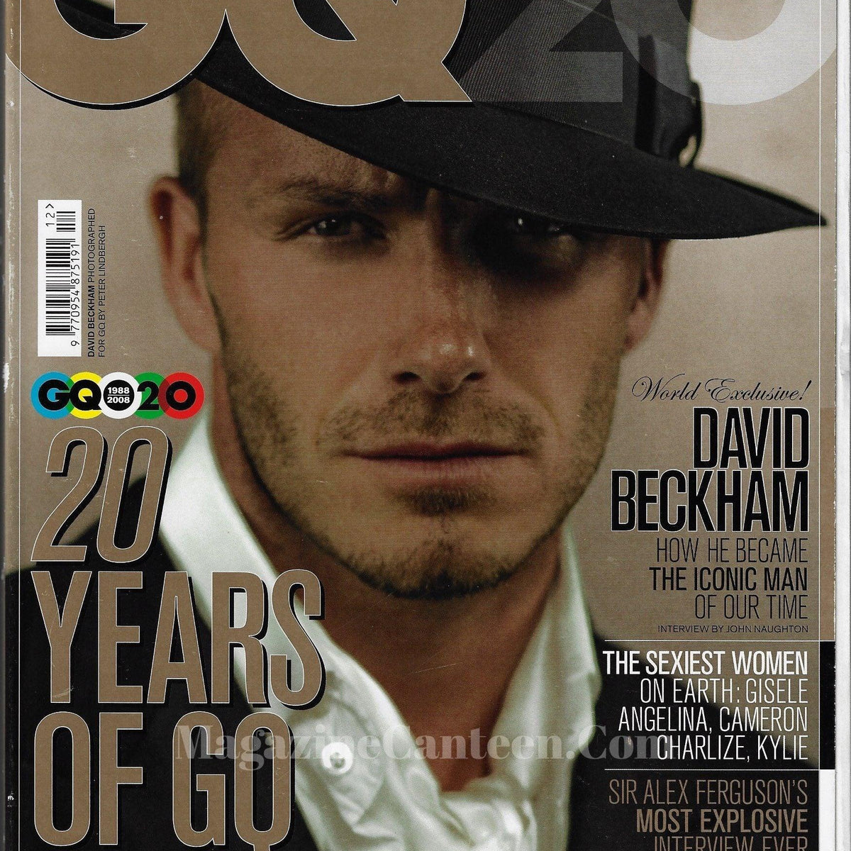 GQ Magazine December 2008 - David Beckham – magazine canteen