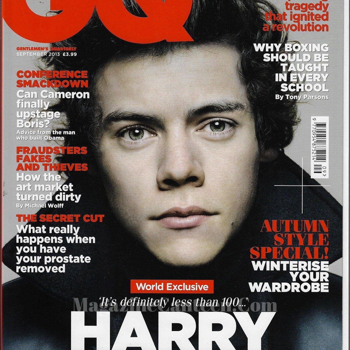GQ Magazine September 2013 - Harry Styles One Direction – magazine canteen
