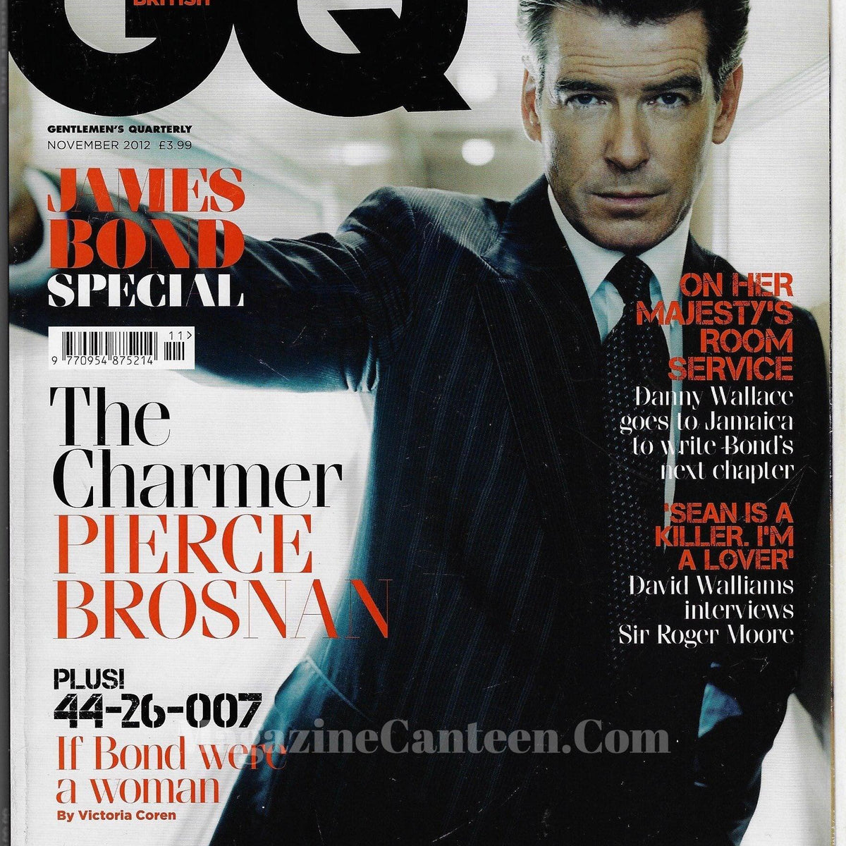 GQ Magazine November 2012 - Pierce Brosnan James Bond – magazine canteen