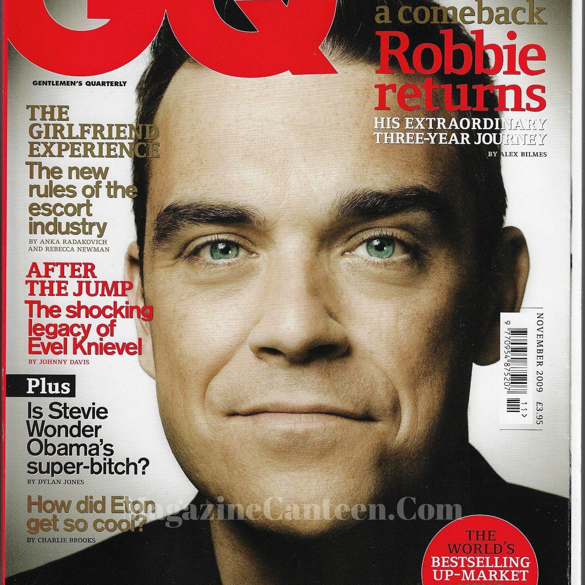 GQ Magazine November 2009 - Robbie Williams – magazine canteen