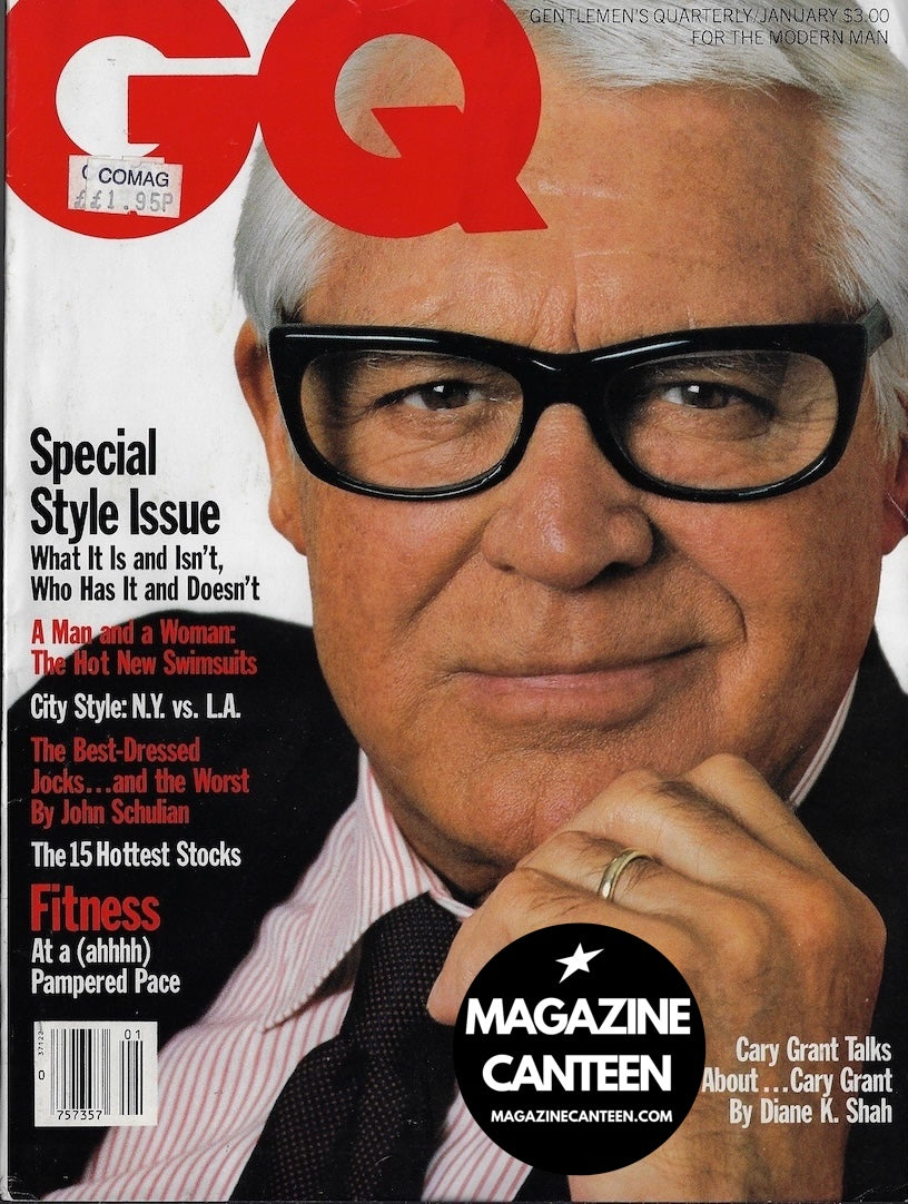 GQ Magazine USA - CARY GRANT Jeff Aquilon 1986 – magazine canteen