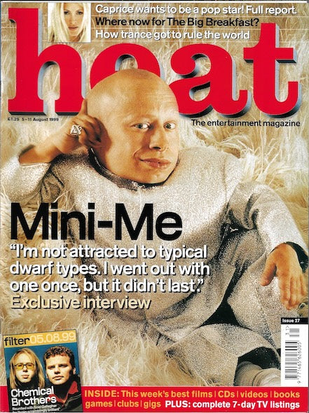 Heat Magazine Verne Troyer Caprice Magazine Canteen 1557