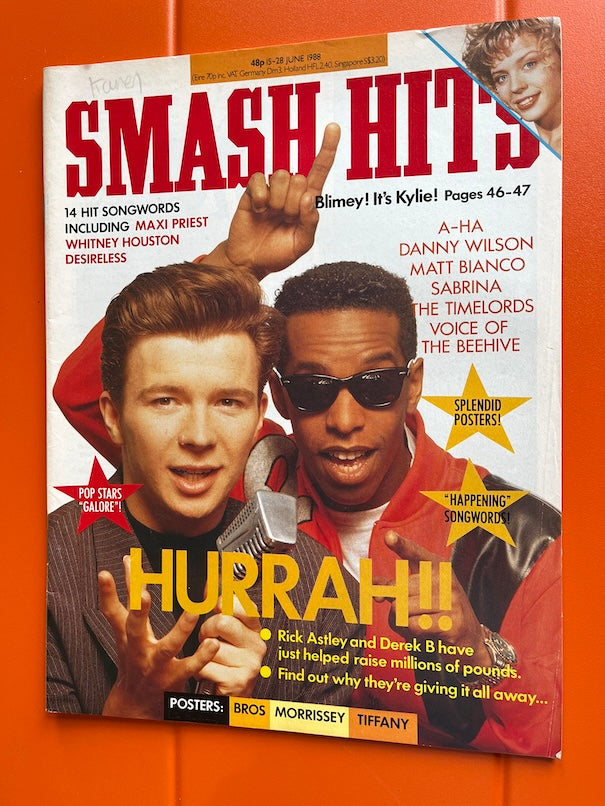 Smash Hits Magazine - Rick Astley SABRINA Derek B – magazine canteen