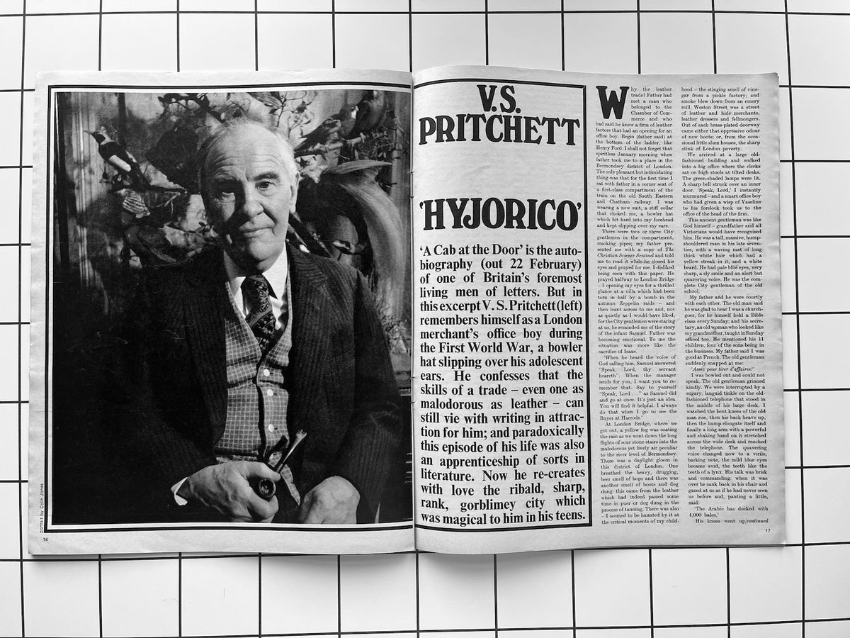 The Observer Magazine - V. S. Pritchett Colin Jones – magazine canteen