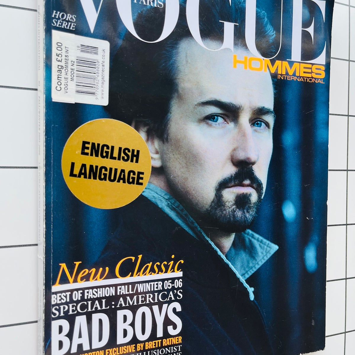 Vogue Hommes Magazine - Edward Norton VINCENT CASSEL Bruce Weber ...