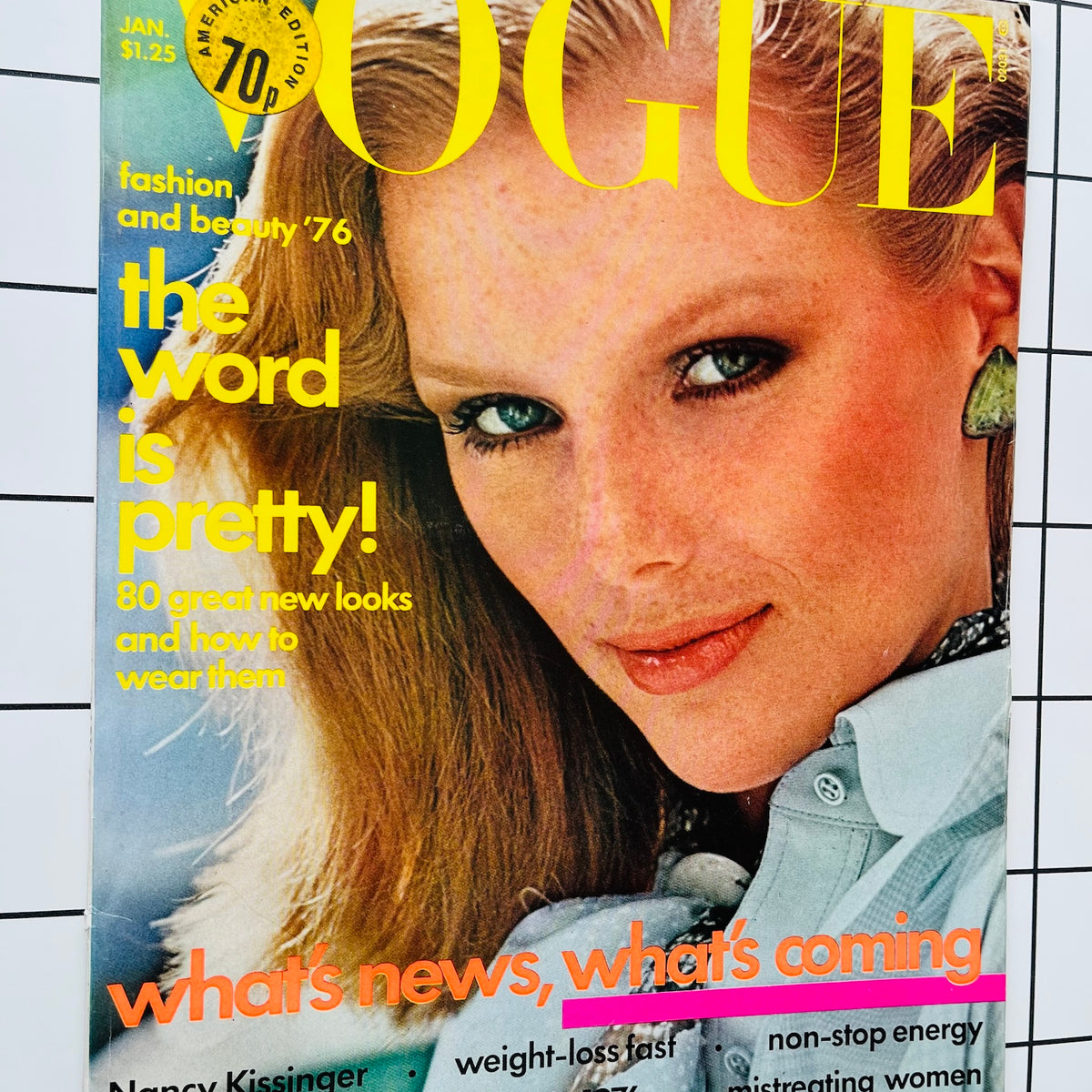 Vogue USA Magazine January 1976 - Patti Hansen ELGORT Bob Richardson ...