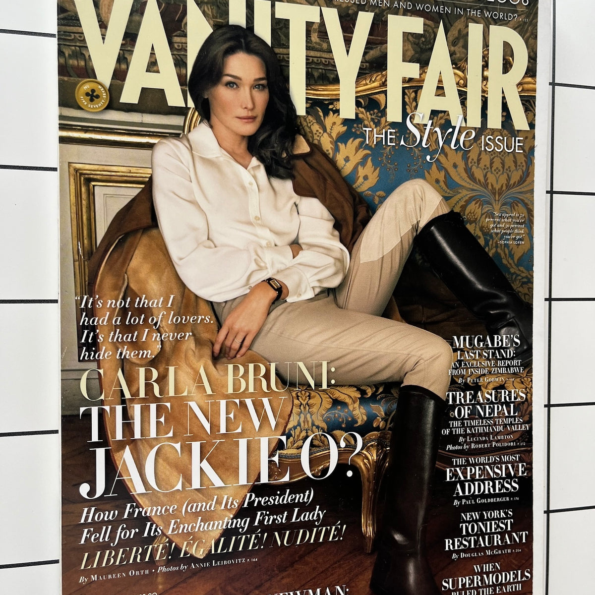 Vanity Fair Magazine - Carla Bruni CHRISTY TURLINGTON Cindy Crawford ...