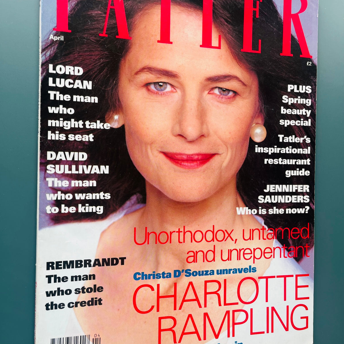 Tatler Magazine - Charlotte Rampling JENNIFER SAUNDERS Julian Sands ...