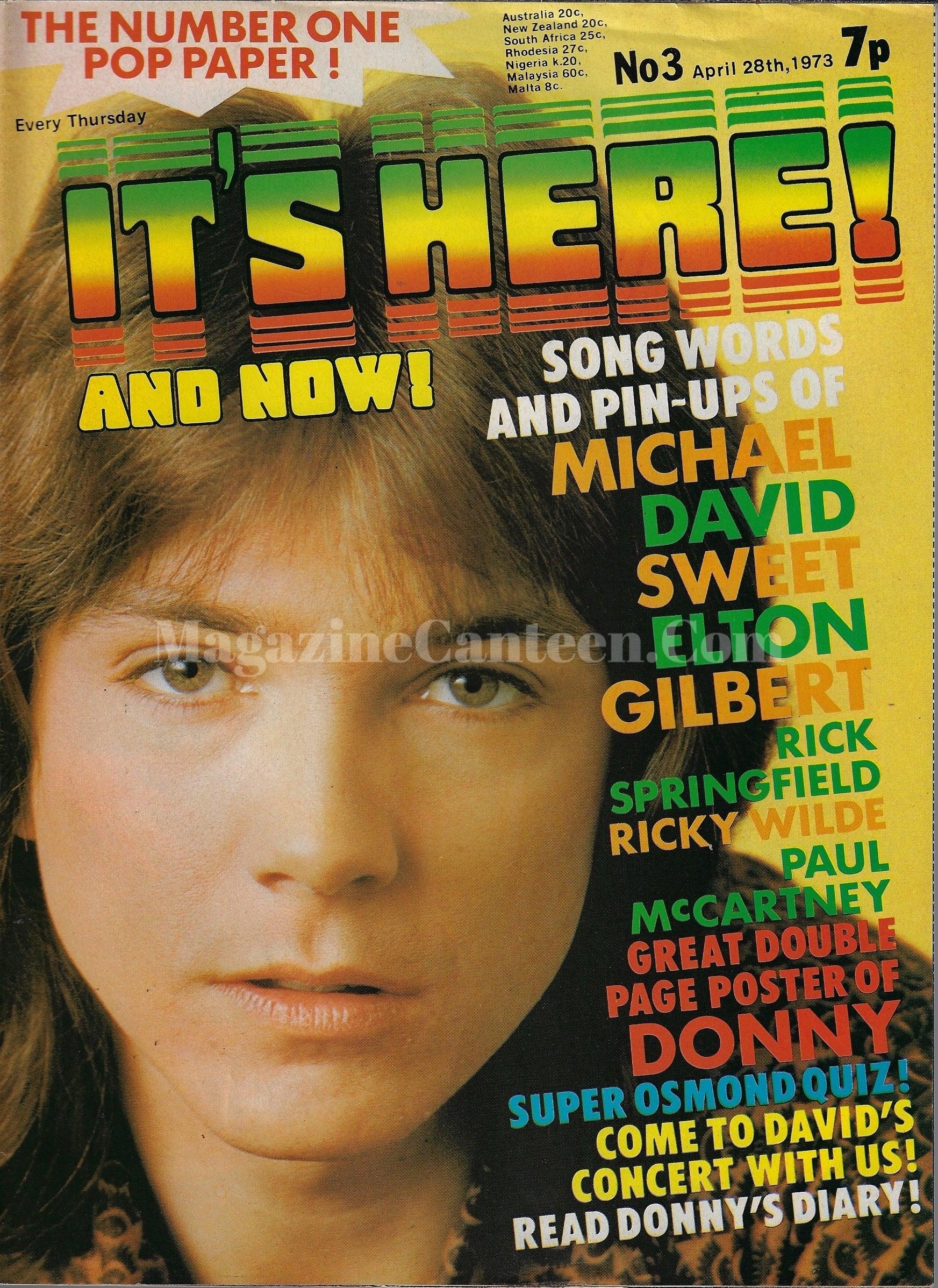 It's Here Magazine - David Cassidy – magazine canteen