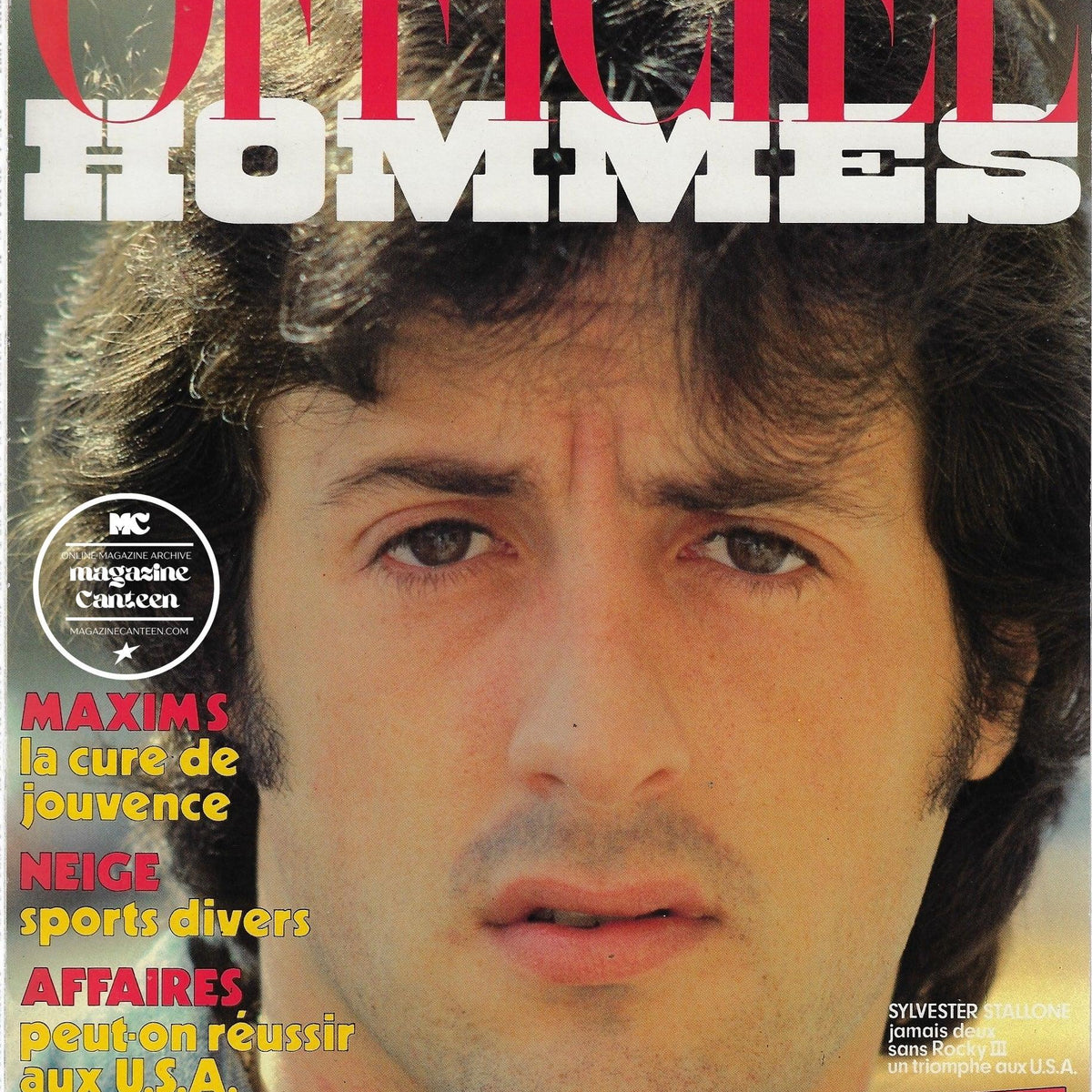 L'Officiel Hommes Magazine - Sylvester Stallone – magazine canteen