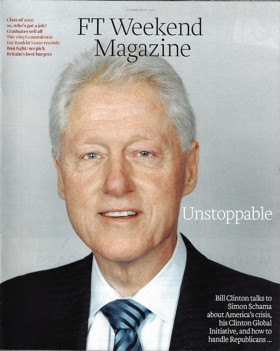 FT Weekend Magazine - Bill Clinton PRU LEITH Ian Rankin – magazine canteen