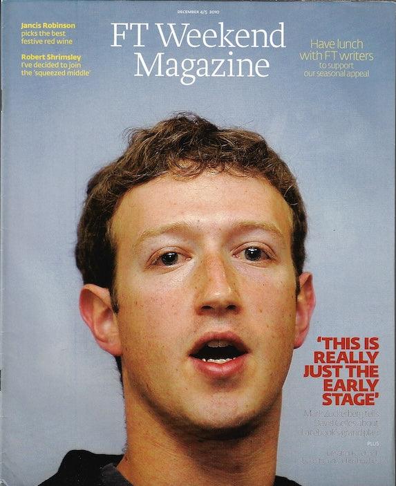 FT Weekend Magazine - Mark Zuckerberg – magazine canteen