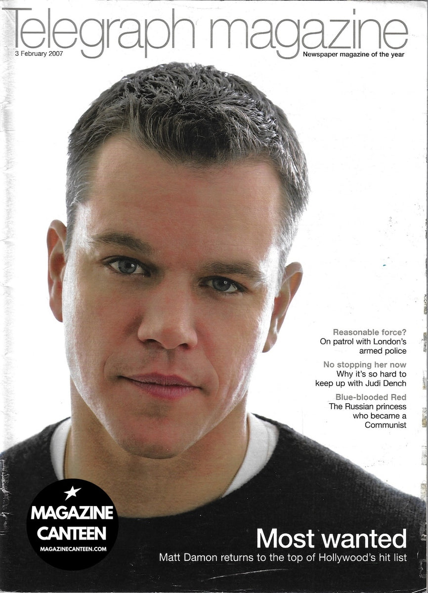 The Telegraph Magazine - Matt Damon JUDI DENCH – magazine canteen