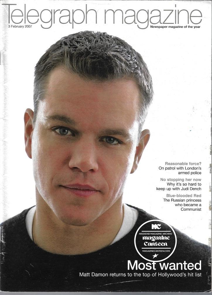 The Telegraph Magazine - Matt Damon JUDI DENCH – magazine canteen