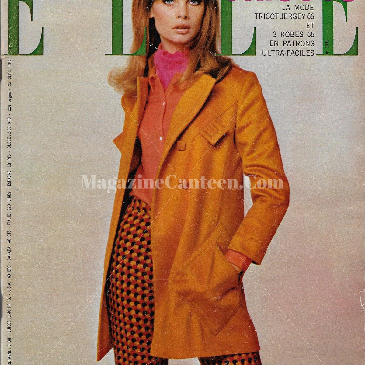 French Elle Magazine - Jean Shrimpton Fouli Elia – magazine canteen