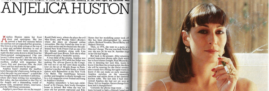 Marie Claire Magazine - Anjelica Huston GAIL ELLIOTT Andy Warhol ROMEO – magazine canteen