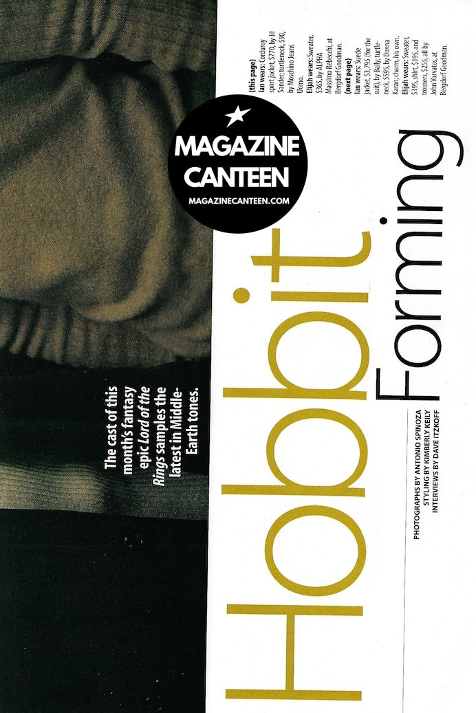 Maxim Magazine - Ian McKellen ELIJAH WOOD Sean Bean – magazine canteen