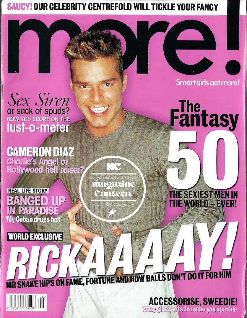 More Magazine - RICKY MARTIN Drew Barrymore – magazine canteen