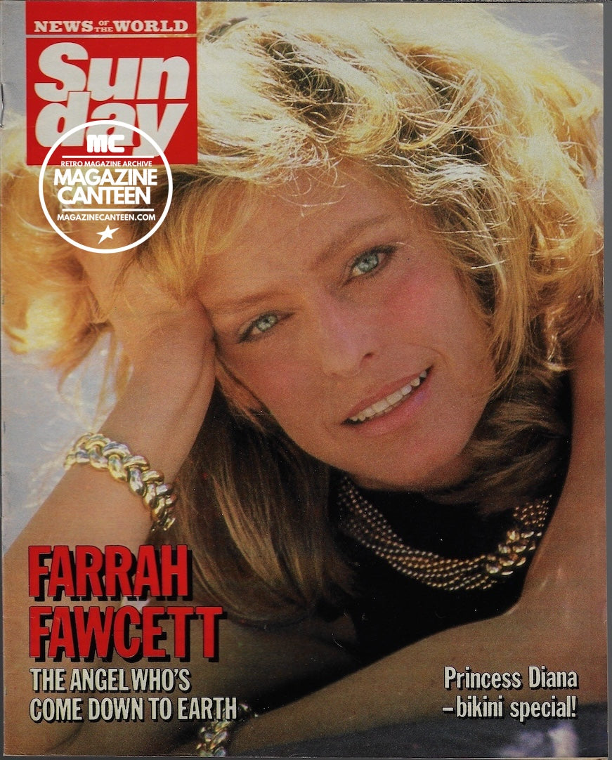 Sunday Magazine - Farrah Fawcett BARRY SHEENE Charlie's Angels – magazine canteen
