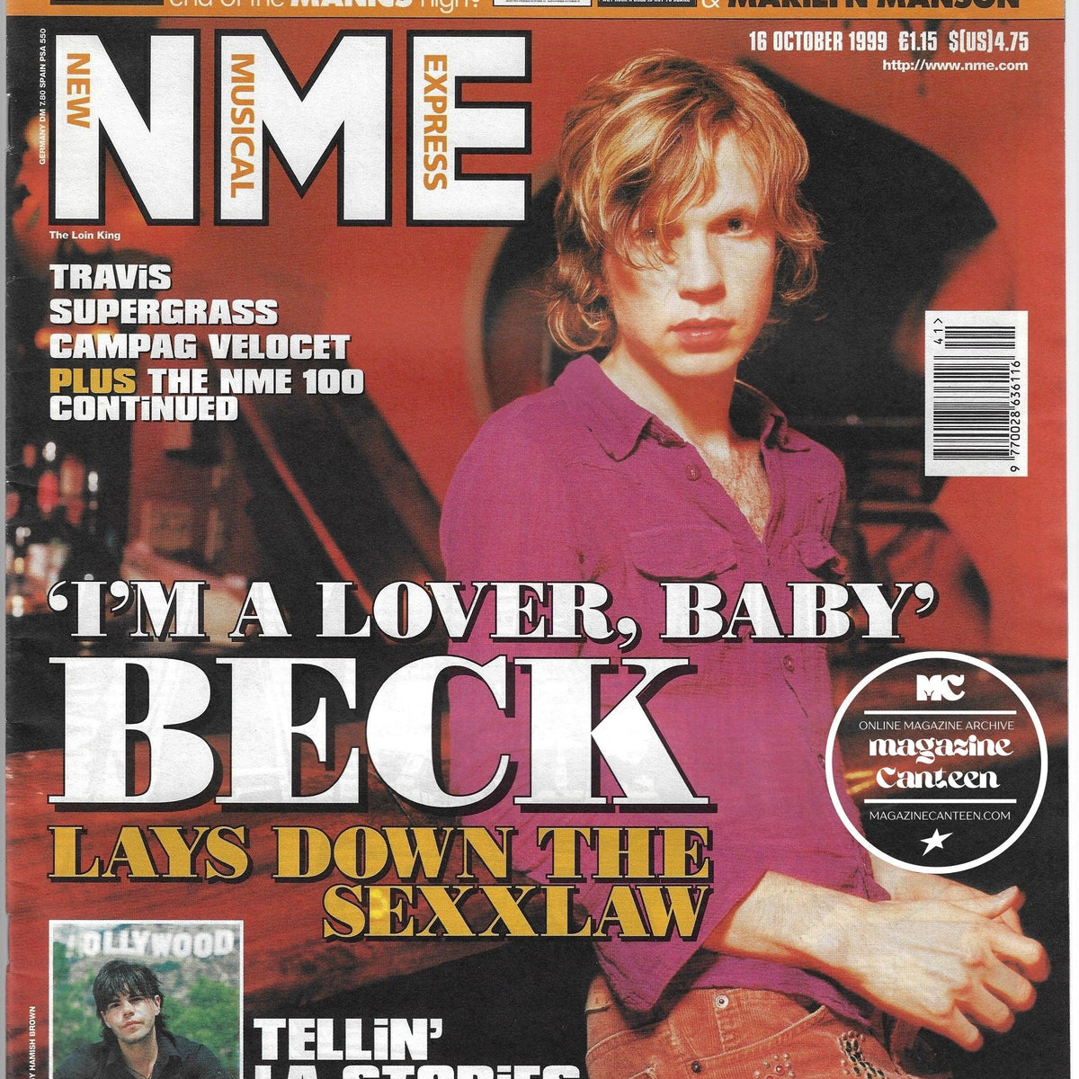 The NME Magazine - Beck THE CHARLATANS Tom Morello – magazine canteen