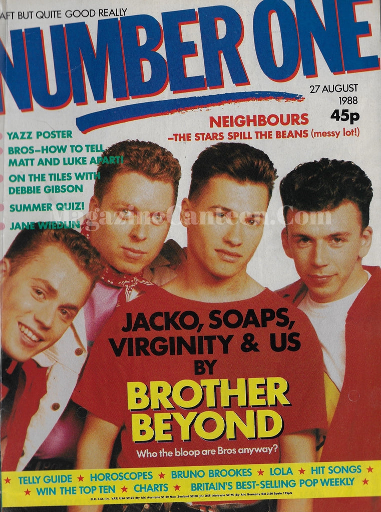 Number One Magazine - Brother Beyond – magazine canteen