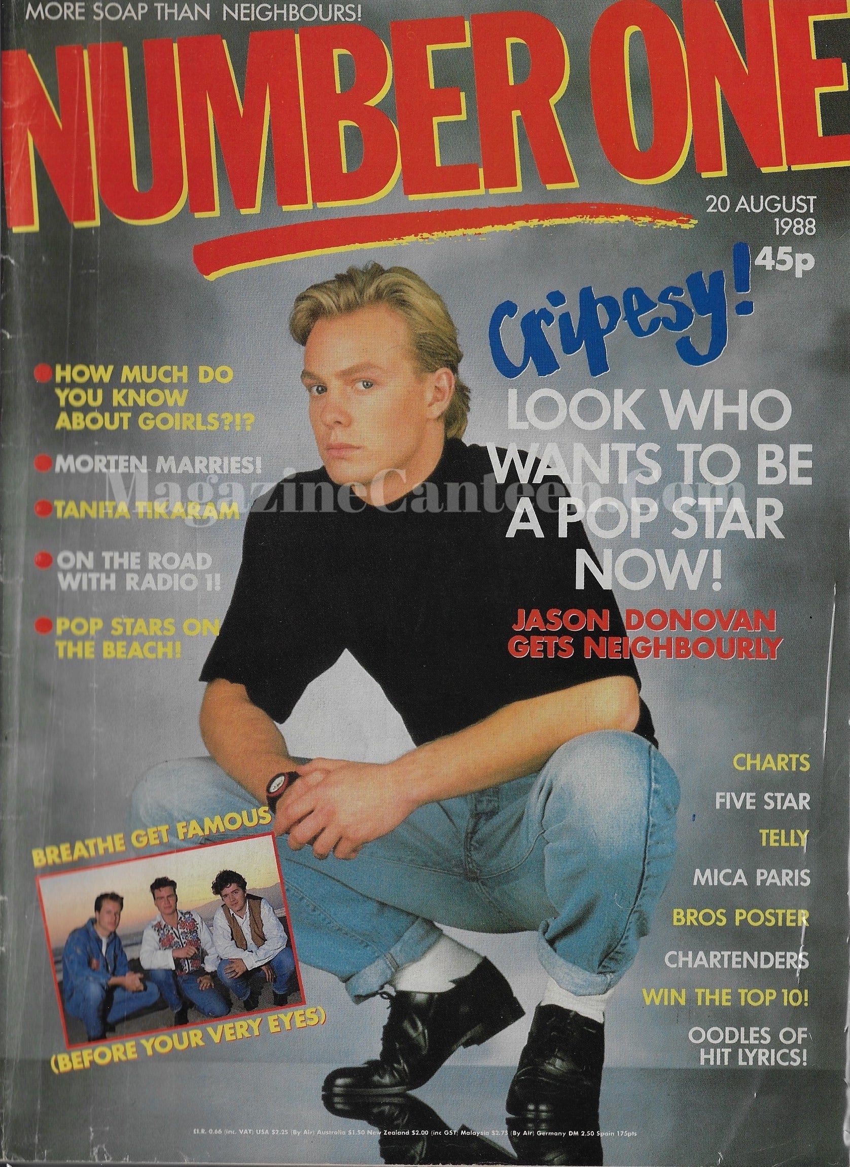 Number One Magazine - Jason Donovan – magazine canteen