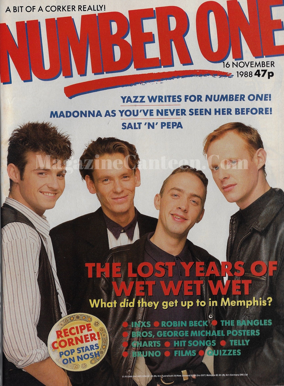 Number One Magazine - Wet Wet Wet – magazine canteen