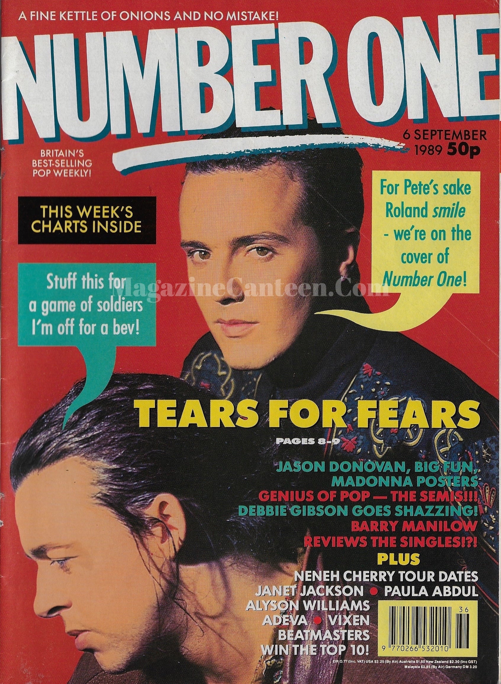Number One Magazine - Tears for Fears – magazine canteen