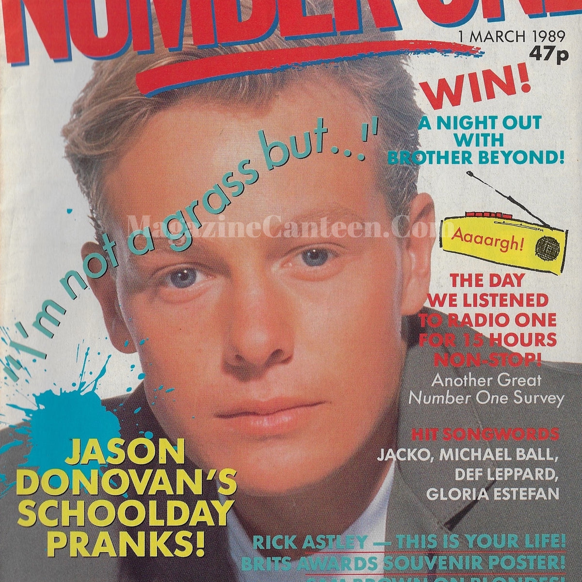 Number One Magazine - Jason Donovan – magazine canteen