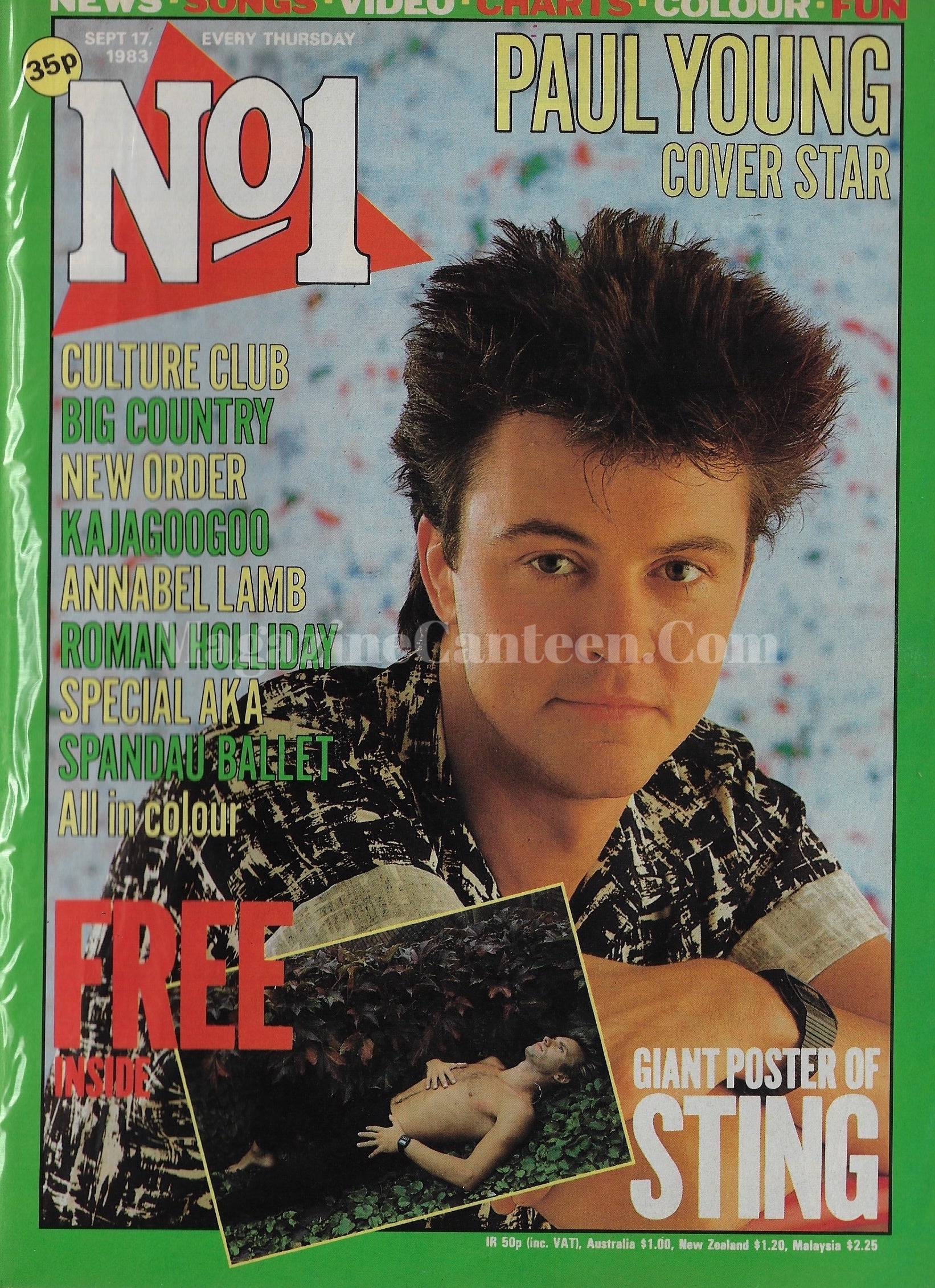 Number One Magazine - Paul Young – magazine canteen