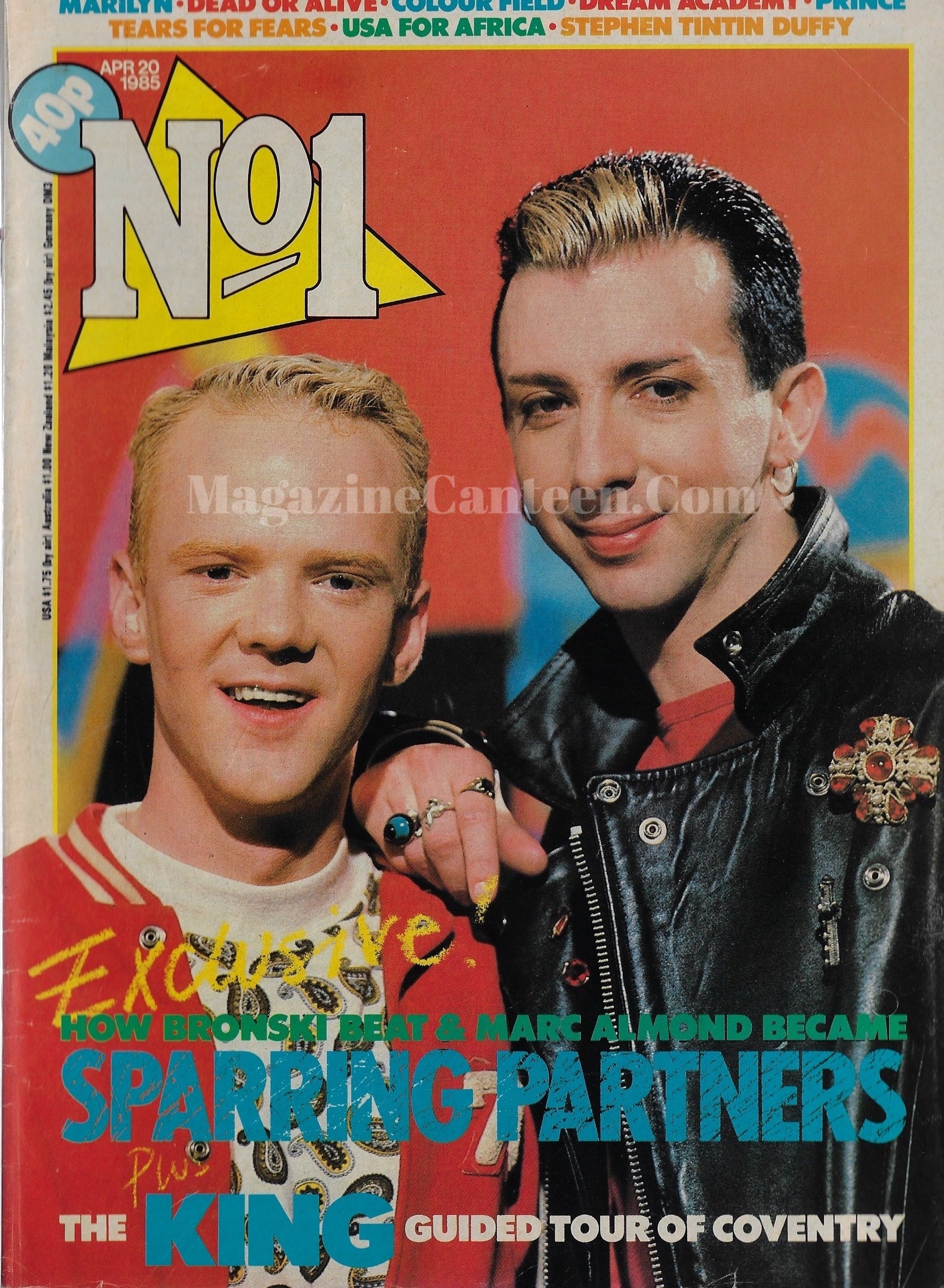 Number One Magazine - Marc Almond Jimmy Somerville – magazine canteen