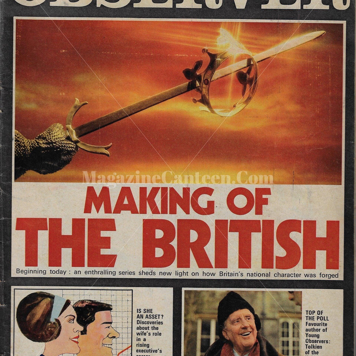 The Observer Magazine - J R R. Tolkien – magazine canteen