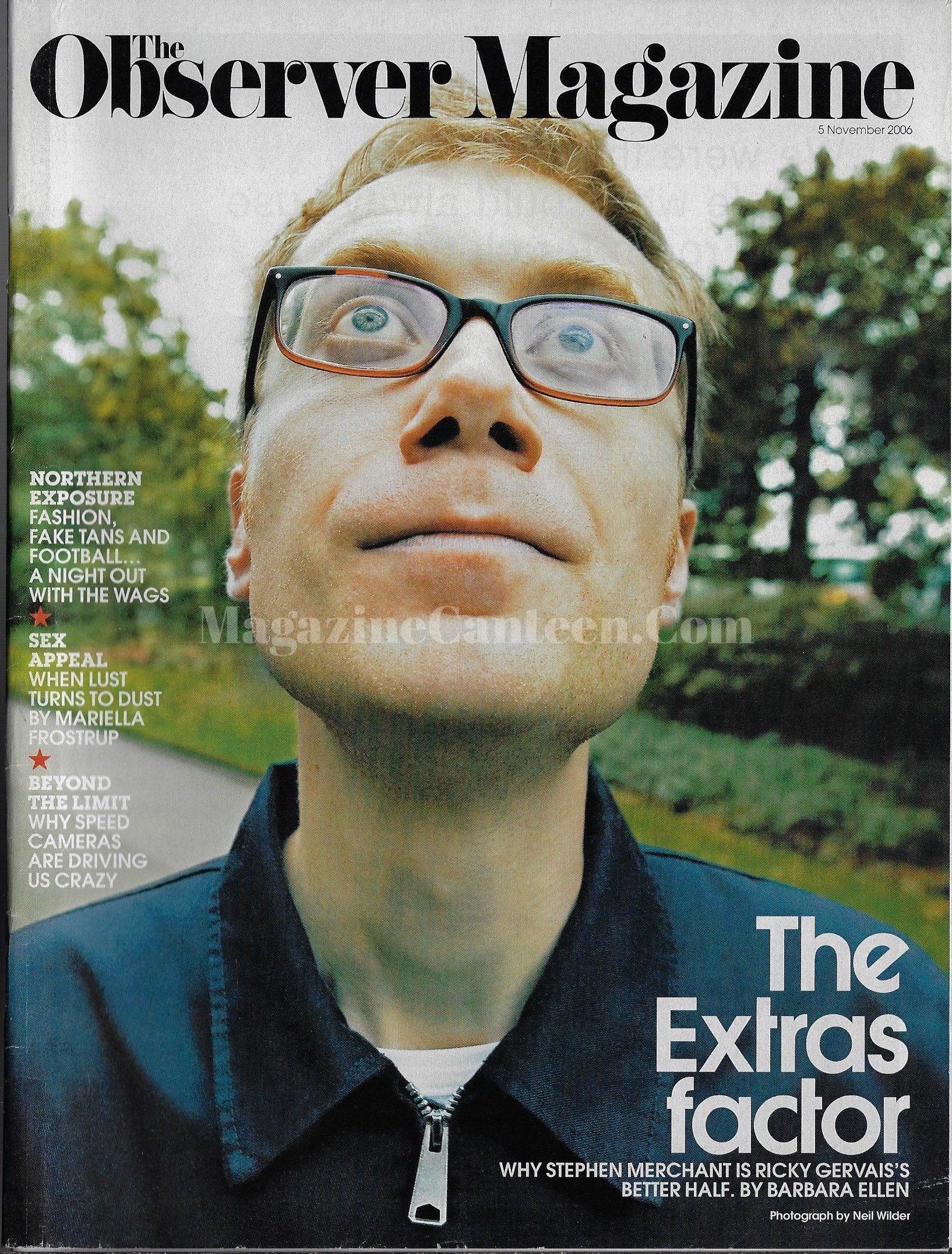 The Observer Magazine - Stephen Merchant – magazine canteen