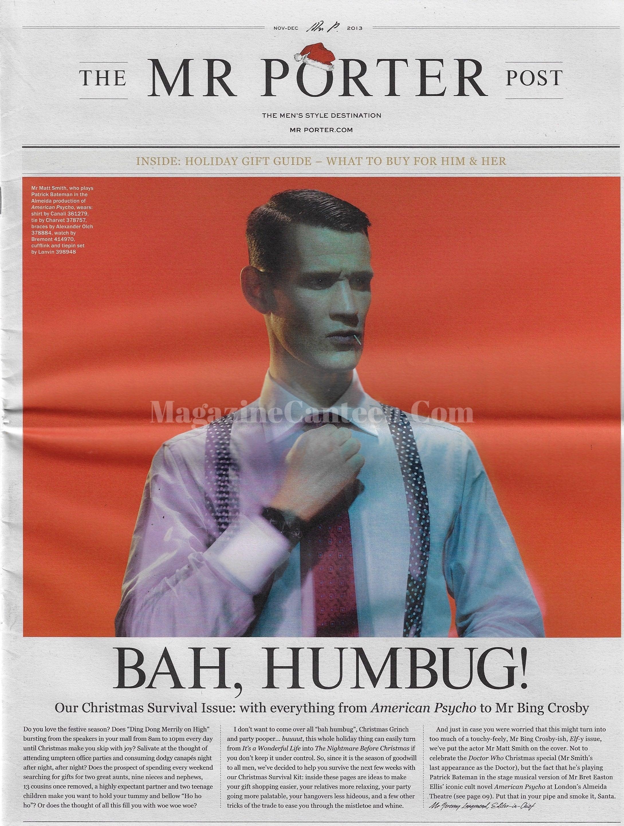 Mr Porter Post Magazine - Matt Smith – magazine canteen