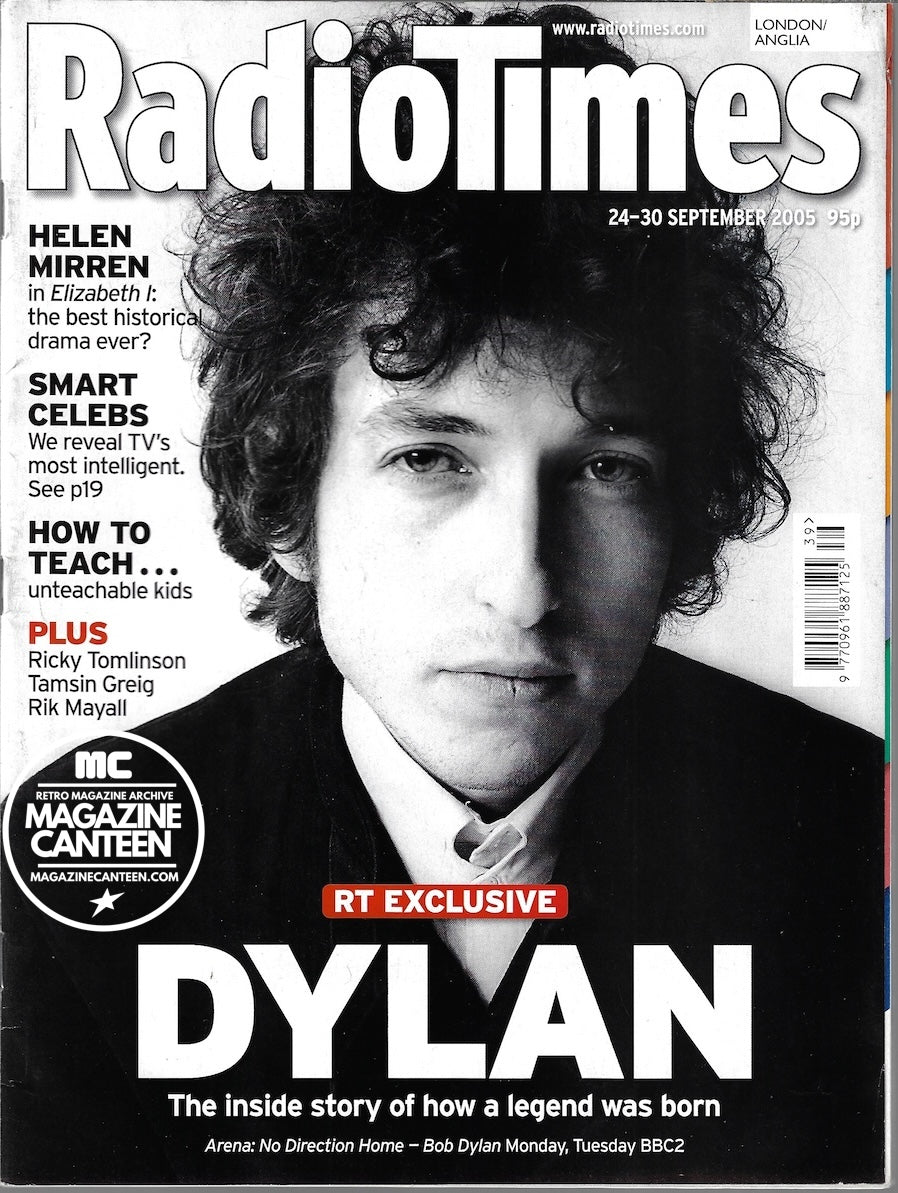 Radio Times Magazine - Bob Dylan RICKY TOMLINSON – magazine canteen