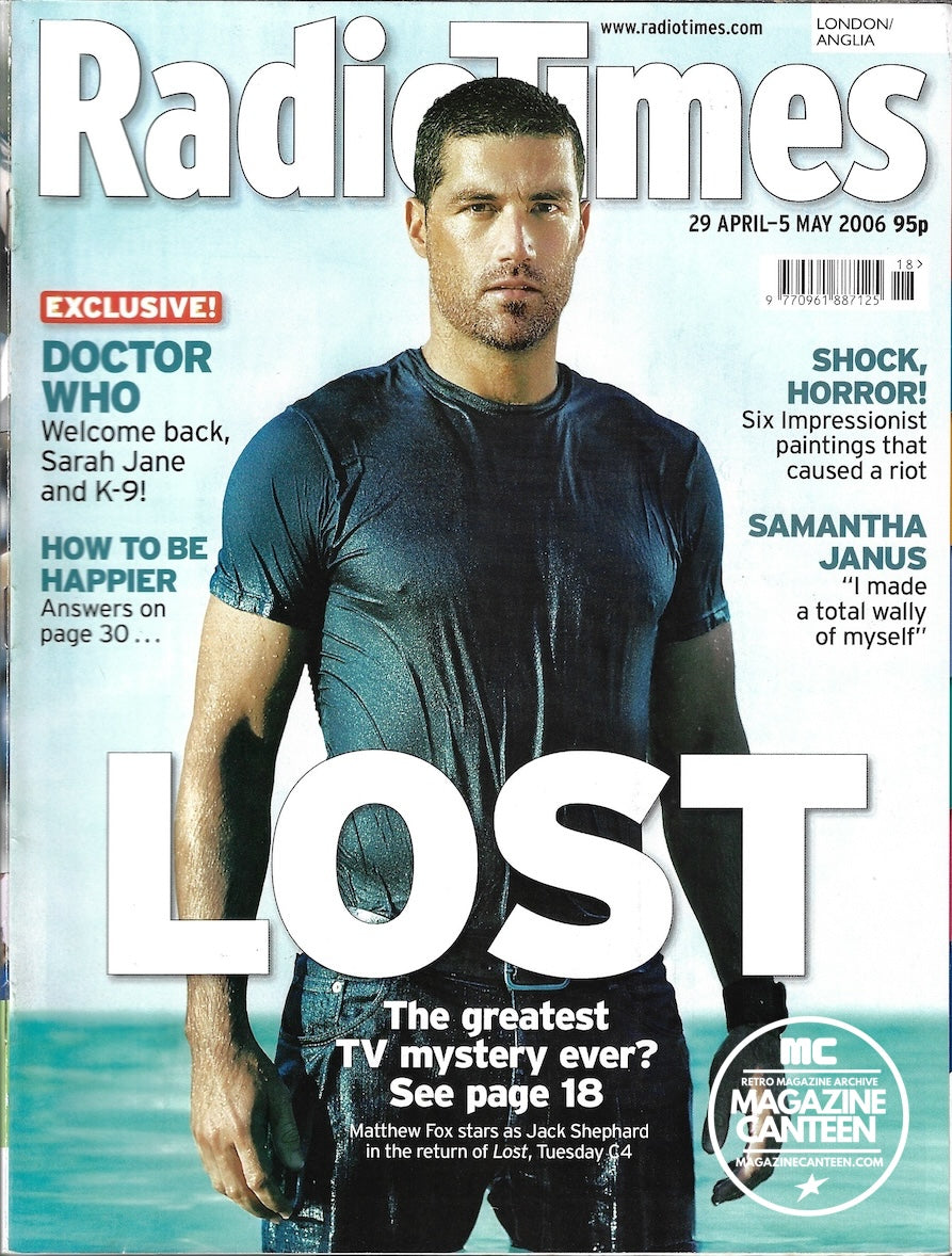 Radio Times Magazine - Matthew Fox LOST Samantha Janus – magazine canteen