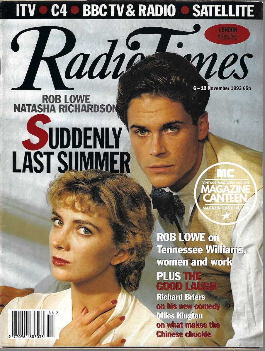 Radio Times Magazine - Natasha Richardson ROB LOWE Richard Briers ...