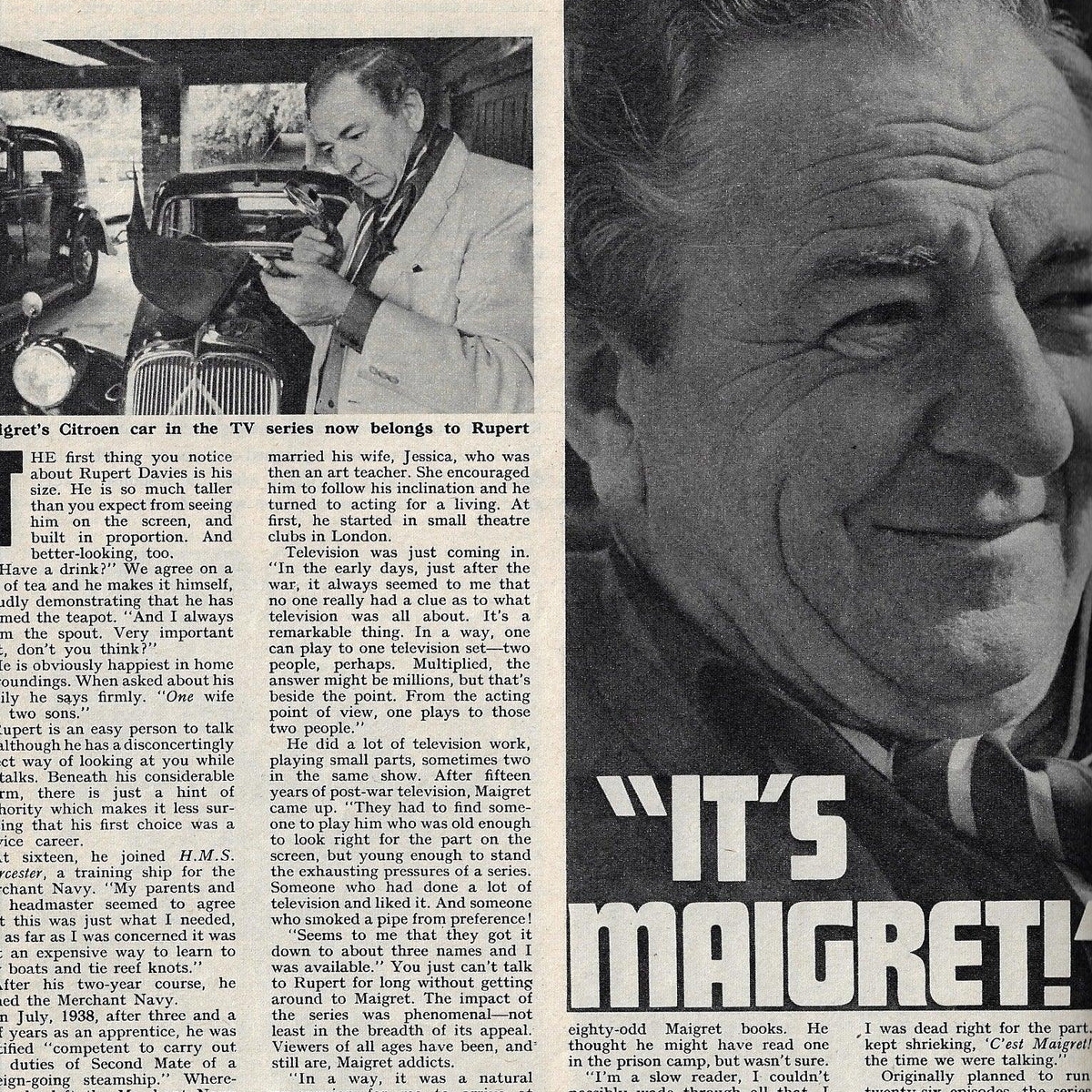 WR Magazine - Rupert Davies It's Maigret – magazine canteen