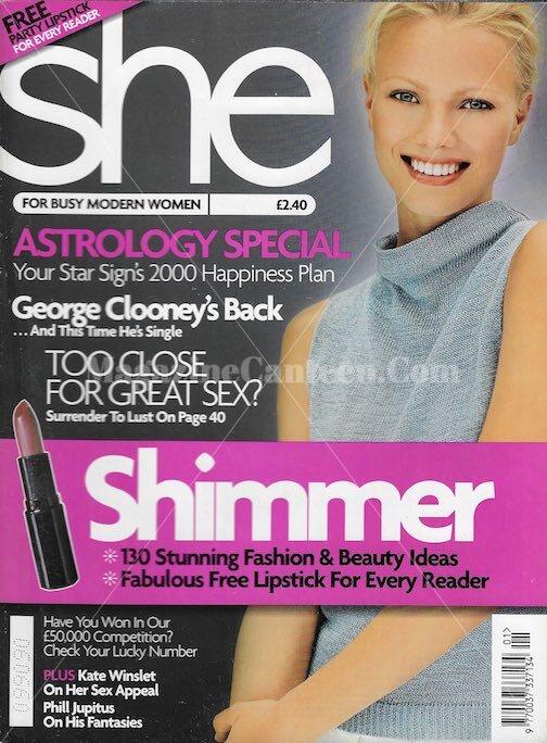 She Magazine - George Clooney Kate Winslet – magazine canteen