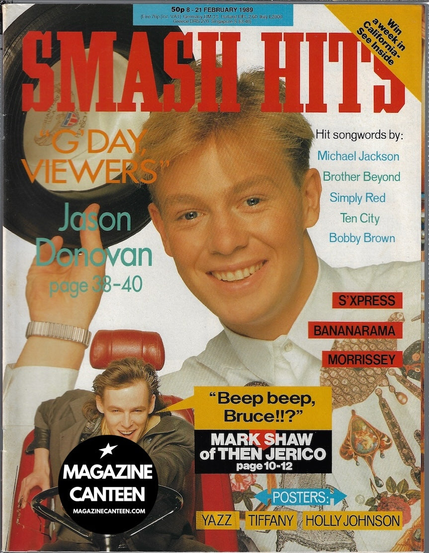 Smash Hits Magazine - Jason Donovan MARK SHAW Moore – magazine canteen