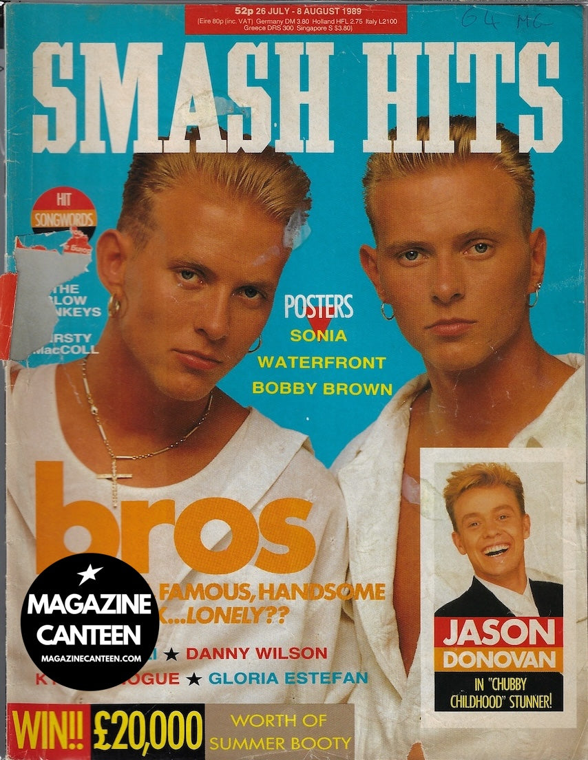 Smash Hits Magazine - Bros JASON DONOVAN Wendy James – magazine canteen