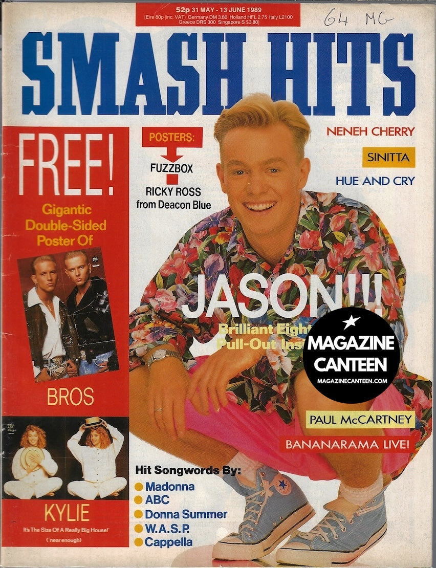 Smash Hits Magazine - Jason Donovan NENEH CHERRY Sinitta – magazine canteen