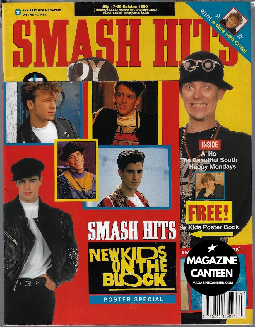Smash Hits Magazine - ELTON JOHN Adamski THE CURE Shaun Ryder A-HA ...