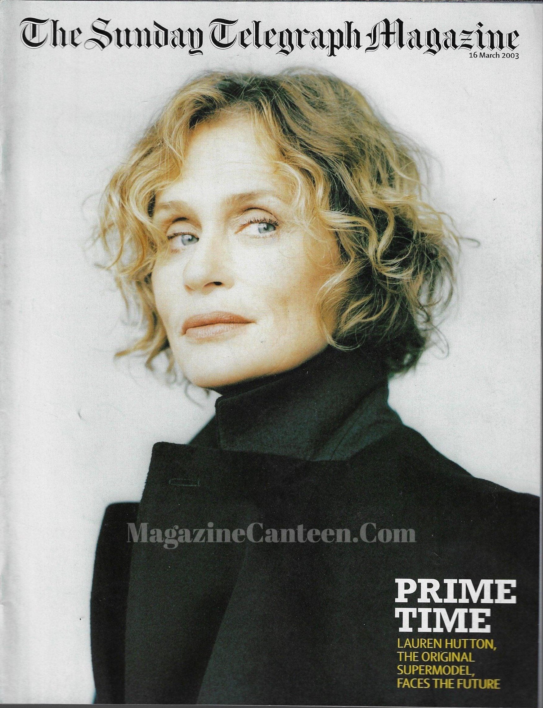 The Sunday Telegraph Magazine - Lauren Hutton – magazine canteen