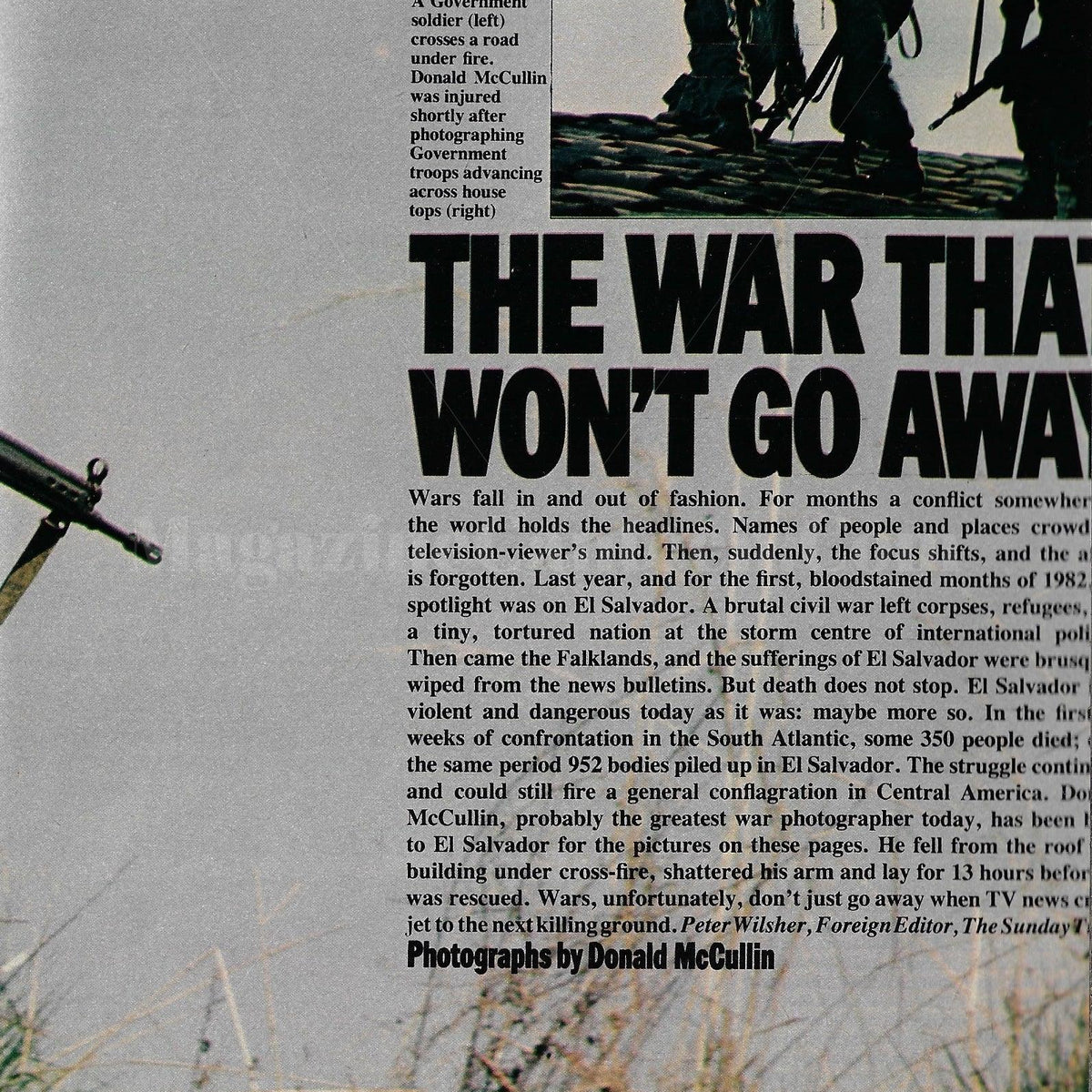 The Sunday Times Magazine - Don McCullin El Salvador War – magazine canteen